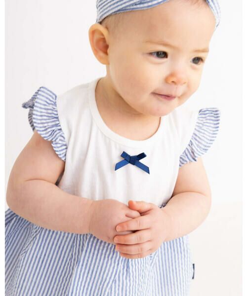 翌日発送可 【セール】 布帛 サテン リボン フリル ストライプ Tシャツ(80cm~110cm) （Tシャツ）｜birthdayparty / バースデイパーティ ファッション通販 ...