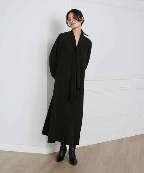 【セール】 《大きいサイズ》リボンタイバックプリーツドレス《la veille by SUPERIOR CLOSET》 （ロング・マキシ丈ワンピース）｜INED / イネド ファッション通販 ...