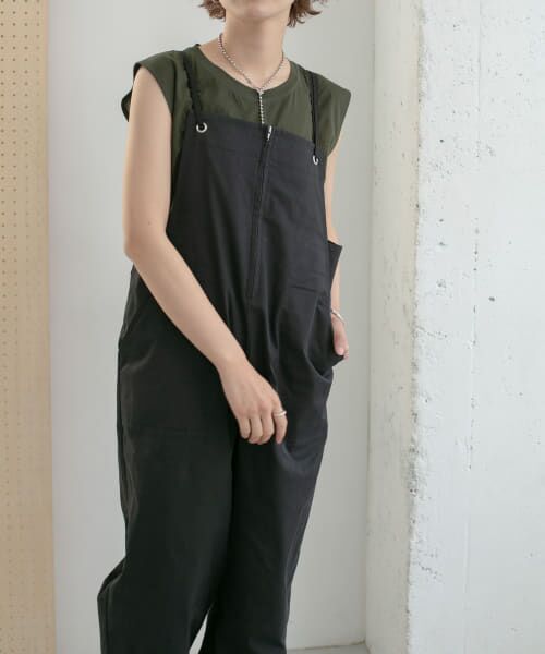 【セール】 フロントZIPサロペット （サロペット・オールインワン）｜＊＊KBF / ケービーエフ ファッション通販 タカシマヤファッションスクエア