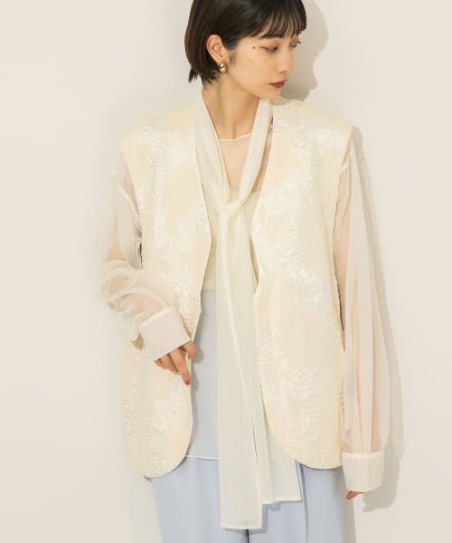 【セール】 2WAYボウタイチュールブラウス （シャツ・ブラウス）｜＊＊KBF / ケービーエフ ファッション通販 タカシマヤファッションスクエア