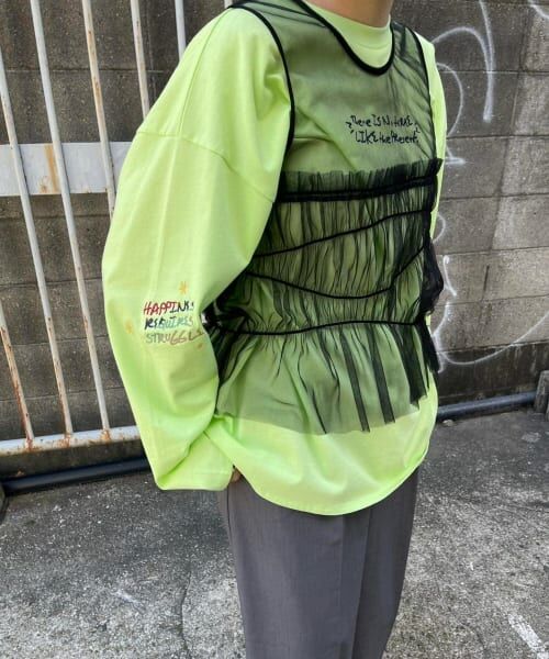 【セール】 エンブロイダリーロンTEE （Tシャツ）｜＊＊KBF / ケービーエフ ファッション通販 タカシマヤファッションスクエア