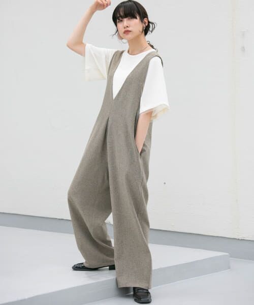 【セール】 『UR TECH DRYLUXE』バックベルトオールインワン （サロペット・オールインワン）｜＊＊KBF / ケービーエフ ファッション通販 タカシマヤファッションスクエア