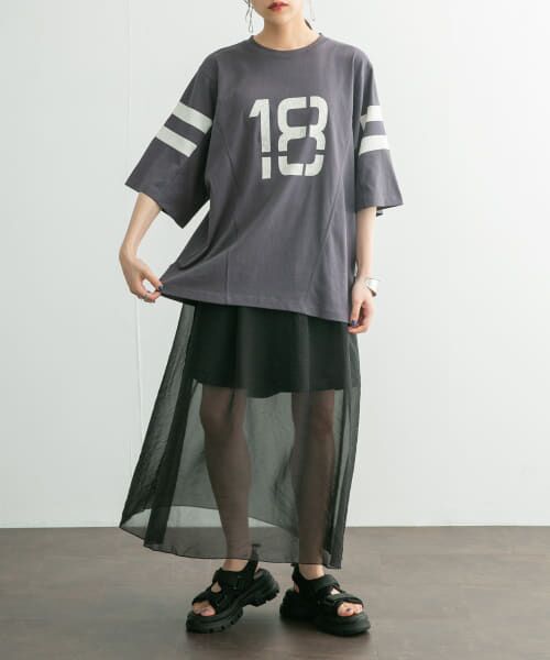 【セール】 ルーズナンバリングTEE （Tシャツ）｜＊＊KBF / ケービーエフ ファッション通販 タカシマヤファッションスクエア