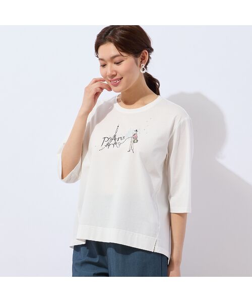【セール】 【洗える】Lobin エッフェル塔柄Tシャツ （カットソー）｜LOBJIE / ロブジェ ファッション通販 タカシマヤファッションスクエア