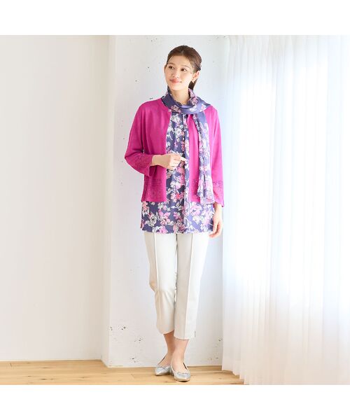 【セール】 【洗える・日本製・S～LLサイズ】エレガンスフラワーカットソー （カットソー）｜LOBJIE / ロブジェ ファッション通販 タカシマヤファッションスクエア