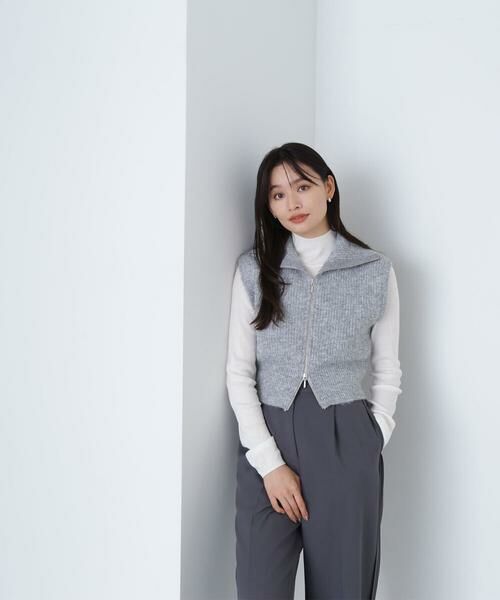 【セール】 ジップベストレイヤードニット 24AW （ニット・セーター）｜＊＊NATURAL BEAUTY BASIC / ナチュラルビューティーベーシック ファッション通販 タカシマヤ ...