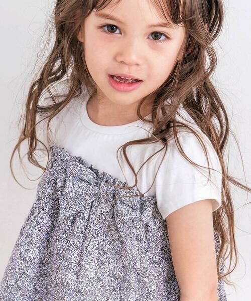 【セール】 【お揃い】リボン付き花柄ドッキングTシャツ(80~130cm) （Tシャツ）｜SLAP SLIP / スラップ スリップ ファッション通販 タカシマヤファッションスクエア