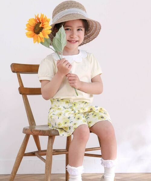 スカラップ襟後ろゴム無地ボーダーTシャツ(80~130cm) （Tシャツ）｜SLAP SLIP / スラップ スリップ ファッション通販 タカシマヤファッションスクエア