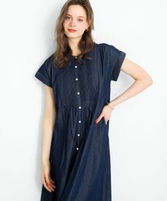 SHIPS any:〈ウォッシャブル〉デニム ブザム シャツ ワンピース SHIPS any:〈ウォッシャブル〉デニム ブザム シャツ ワンピース