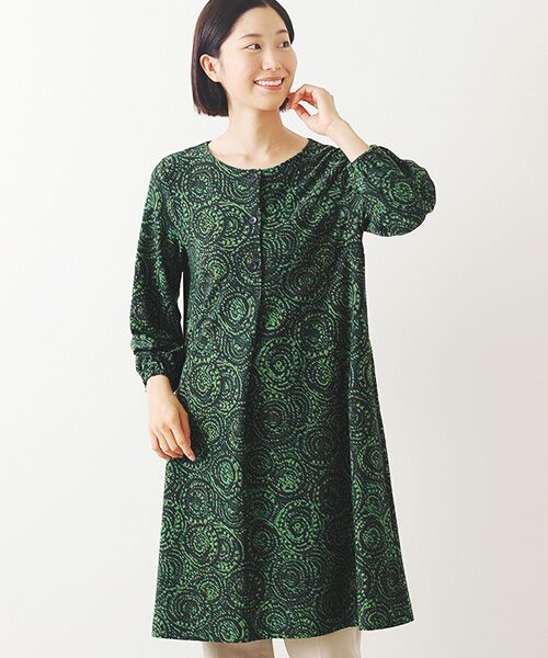 【セール】 ドットサークルプリントワンピース （ロング・マキシ丈ワンピース）｜TABASA / タバサ ファッション通販 タカシマヤファッションスクエア